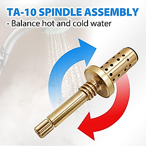 Complete Valve Rebuild kit Compatible with Symmons Temptrol Valve,Replacement for Cartridge (TA-10), Seats (TA-4) and Seat Removal Tools (T-35A/B),Adjustment and Balance of Hot and Cold Water Pressure