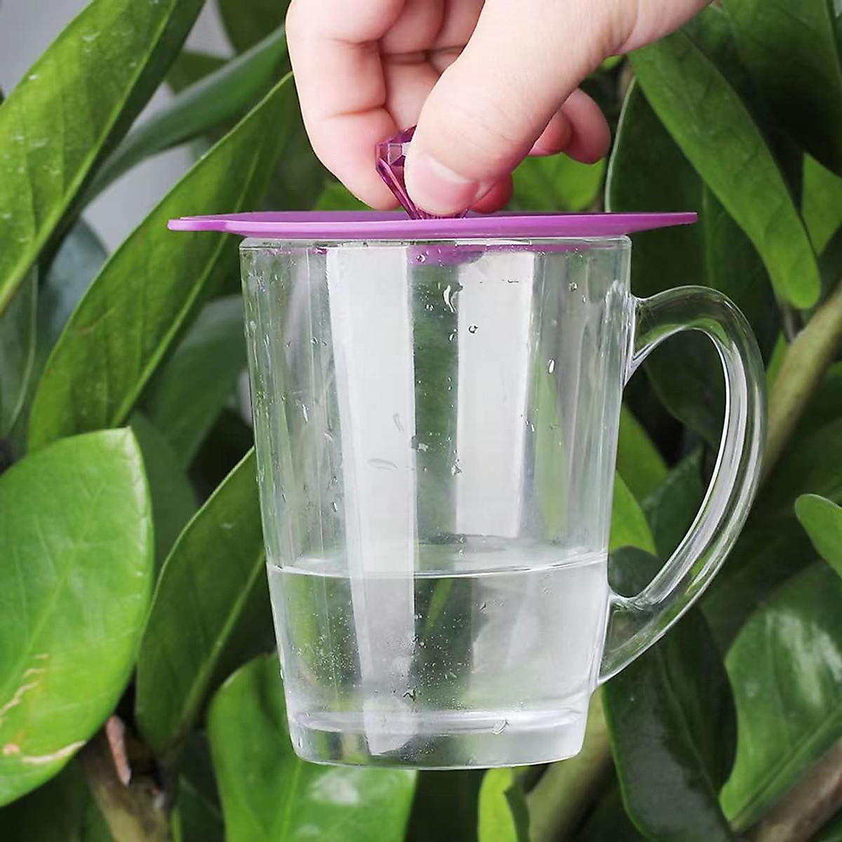 IPHOX Creative Mug Cover [Set of 6] Anti-dust, Airtight Seal, Food Grade Silicone Hot Cup Lids