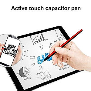 CactusAngui Touch Screens Stylus Pens, Soft Nib Capacitive Touch Screen Stylus Pencil Mobile Phone Tablet Accessory Compatible with Laptop Kindle ipad iPhone Samsung - Red