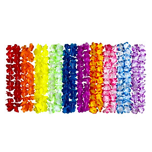 swufelKu Hawaiian Luau Leis 50PCS for Adults and Kids Party Favour Supplies Decoration