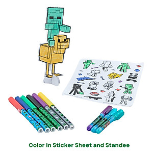 Minecraft Coloring & Sticker Activity Set for Kids with Travel Carrying Case