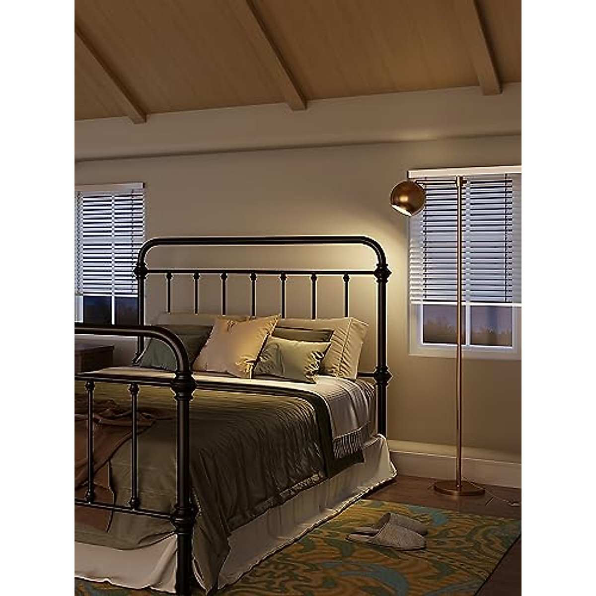 addlon Globe Gold Floor Lamp, 63 Inches Remote Control Mid Century Modern Floor Lamp with Metal Dome Shade,Antique Standing Lamp Adjustable for Living Room Reading Bedroom Home Office