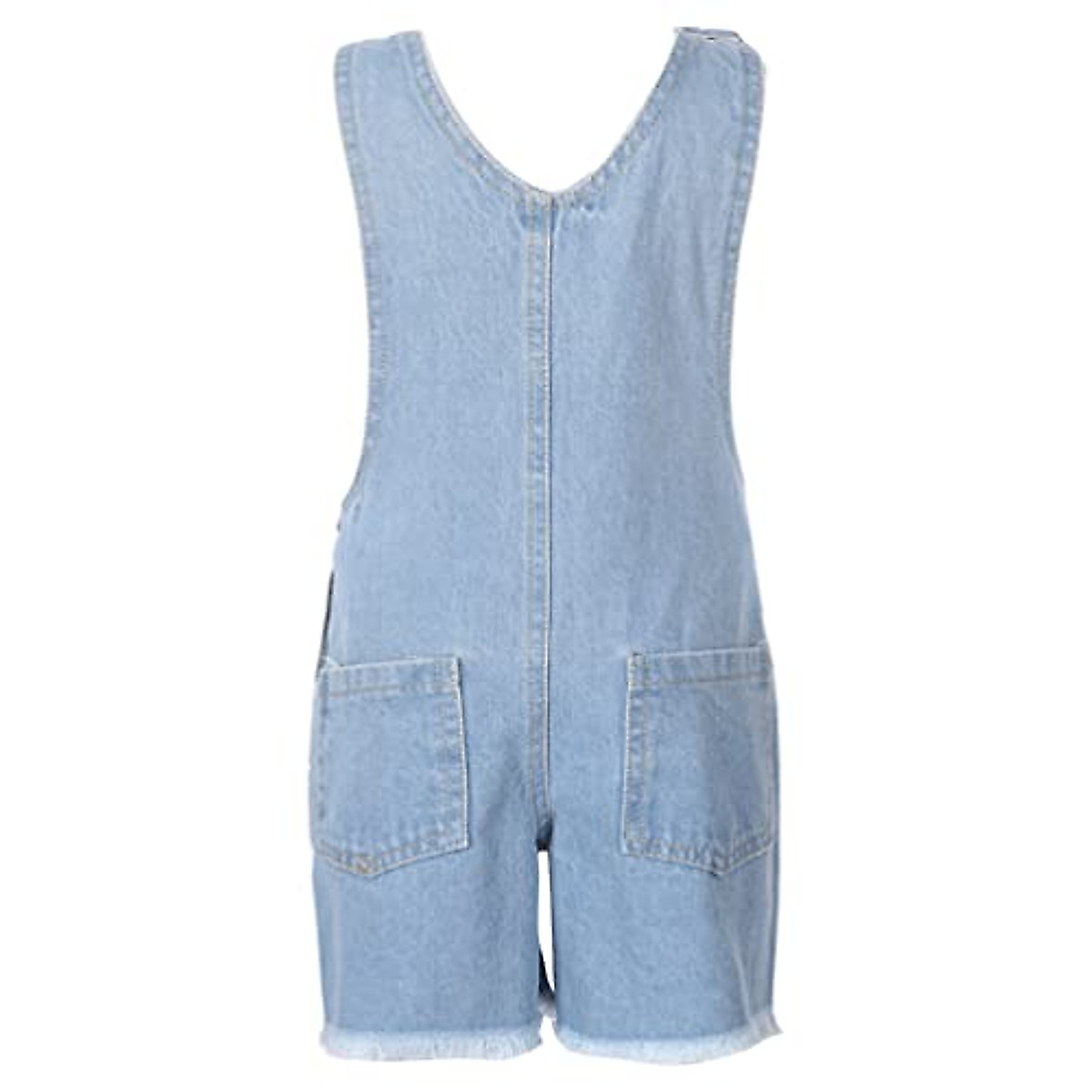 iiniim Toddler Kids Girls Adjustable Straps Jean Shortall Overalls Denim Ripped Hot Pants Blue 6-12 Months