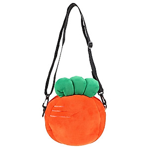 Carrot Plush Bag Chic Girls Shoulder Pouch Decorative Mobile Phone Keys Bag Cute Portable Daily Bag