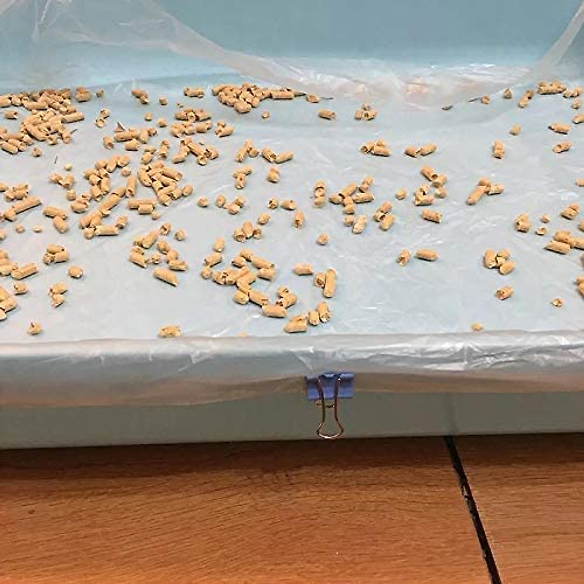 100 pcs Rabbit Cage Liners Disposable Large Plastic Mat Films for Bunny Guinea Pigs Chinchillas Rats Hamsters Hedgehogs and Other Small Animals 37"×27"