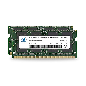 Adamanta 16GB (2x8GB) Laptop Memory Upgrade DDR3/DDR3L 1600Mhz PC3L-12800 SODIMM 2Rx8 CL11 1.35v Notebook RAM DRAM