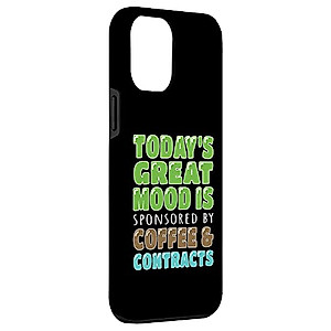 iPhone 12 Pro Max Coffee & Contracs Realtor Real Estate Agent Case