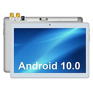 HOTIPS Android 10 Tablet 10.1 inch 2GB RAM 32GB Storage Octa-core Processor 5000mAh Battery,1280x800 IPS HD Touchscreen Tablets, 2MP+5MP Camera, Support 4G Phone Call, 2.4G Wi-Fi, Bluetooth 4.2