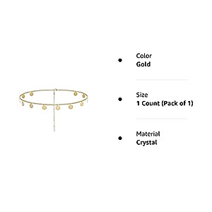 Campsis Head Chain Gold Headpiece Festival Hair Accessories Jewelry for Women