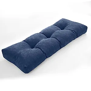 ROFIELTY Bench Cushion 36 inch, Non Slip Thickened Piano Bench Cushion, Durable Outdoor/Indoor Bench Seat Pads (36x14x4 inch, [ Indoor ] Dark Blue)
