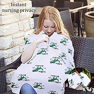 Winter Car Seat Covers for Babies Boys, Rquite Minky Infant Car Seat Canopy, Warm Baby Carrier Cover with Peekaboo Opening, Multiuse Nursing Cover, Little Brother