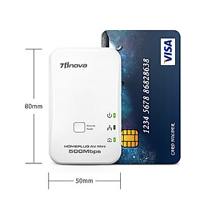 7inova AV500 Powerline Ethernet Adapter Kit for Wired Network Expanding - Mini, Plug&Work, Power Saving