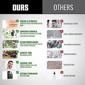 Viking Revolution Skin Toner for Men, Facial Toner Spray for Mens Face Care, Toner for Face - Hydrating Toner for Oily Skin, Balancing Toner for Sensitive Skin - Natural Facial Toner for Men (8oz)