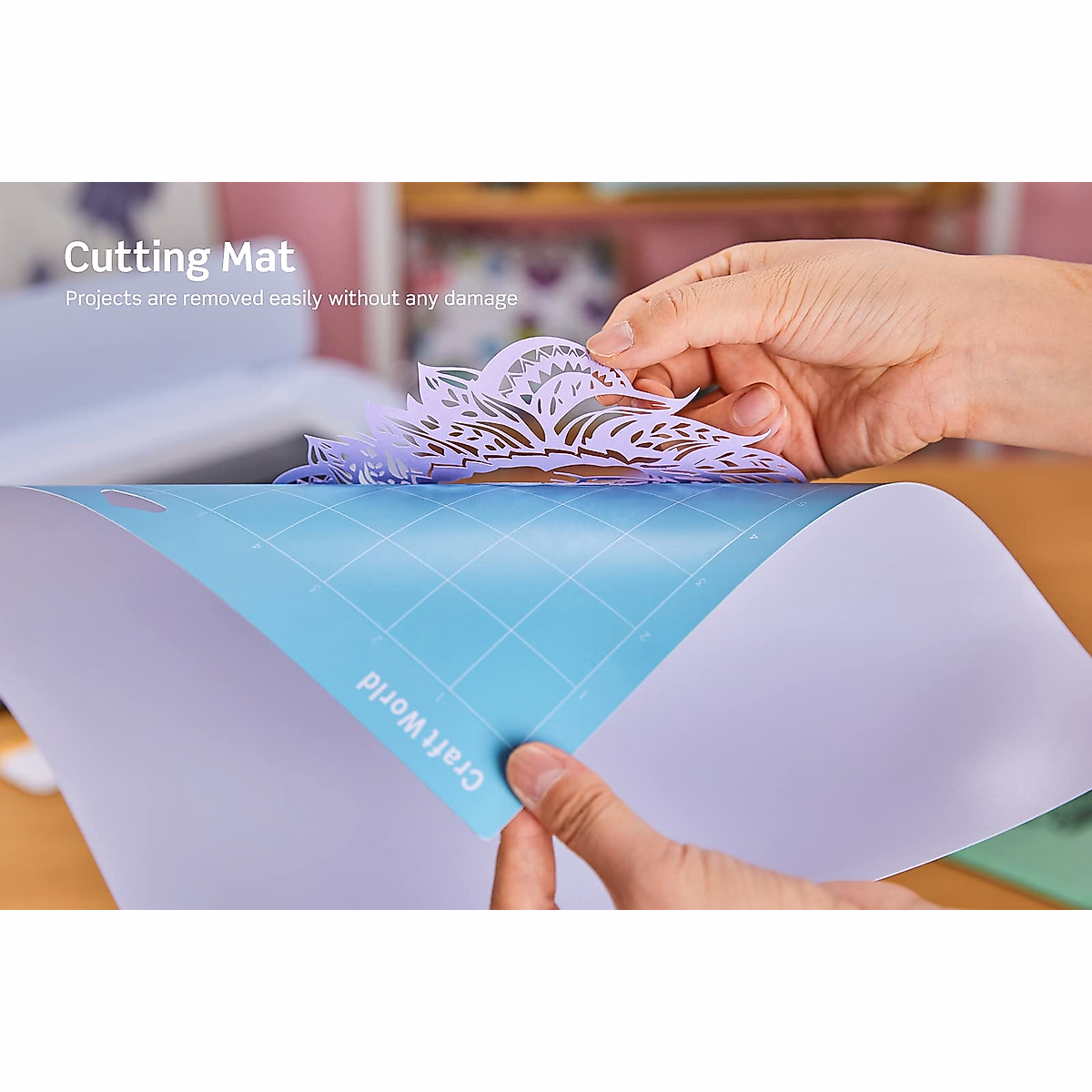 Craft World 12x12 Cutting Mat for Cricut Maker 3/Maker/Explore 3/Air 2/Air/One(Stronggrip, 3 Pieces), Cricket Mat Perfect Stickiness for Thick Material