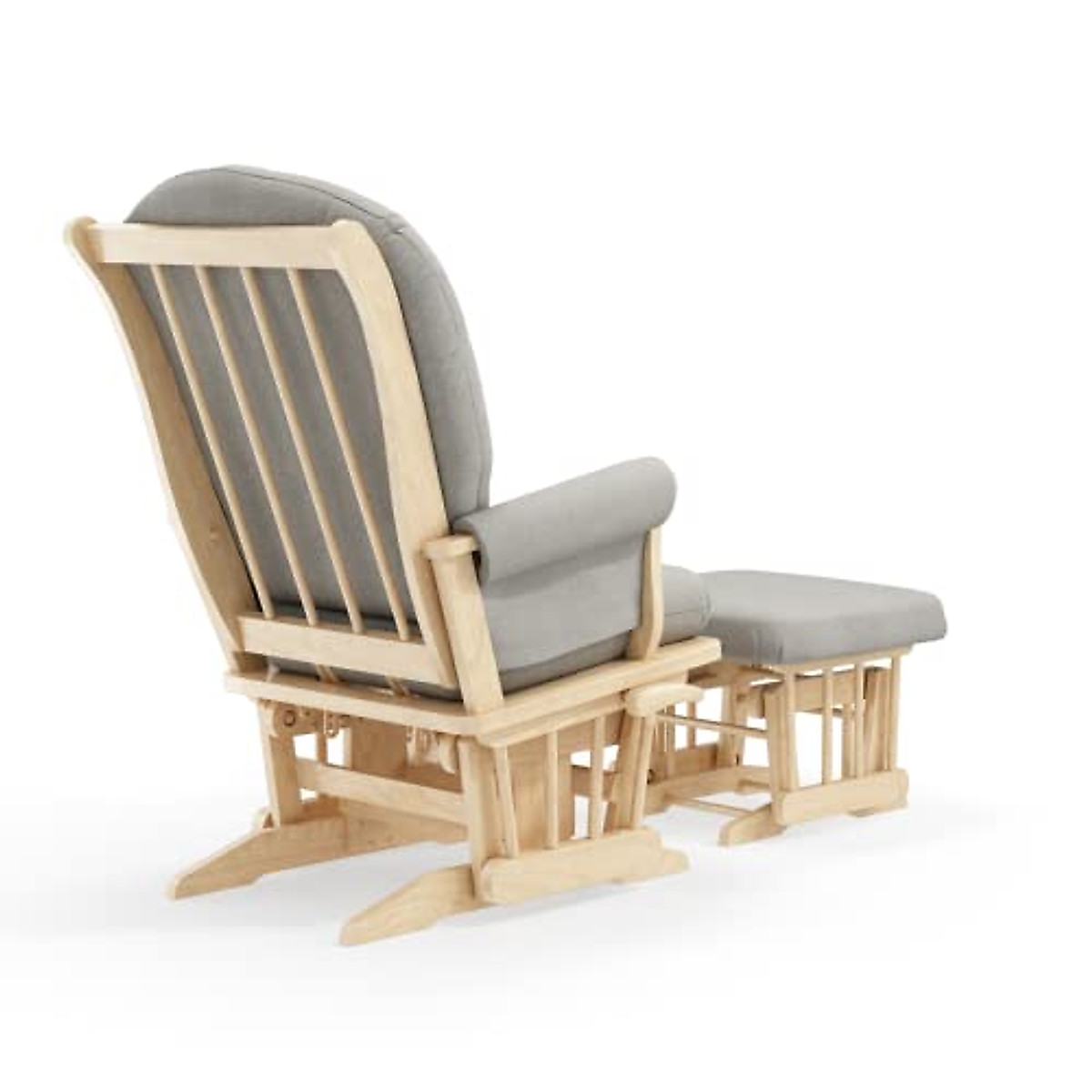 Dutailier Adele 3192 Glider Multiposition-Lock Recline with Ottoman (Natural/Light Grey)