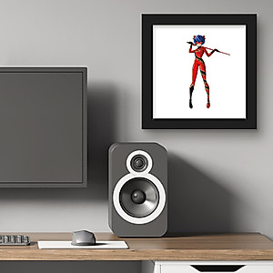Trends International Gallery Pops Miraculous: Tales of Ladybug & Cat Noir - Kaolong Wall Art Wall Poster, 12.00" x 12.00", Black Frame Version