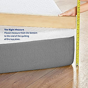 Olee Sleep 9 Inch Ventilated Gel Infused Memory Foam Mattress, CertiPUR-US® Certified, Gray, Queen