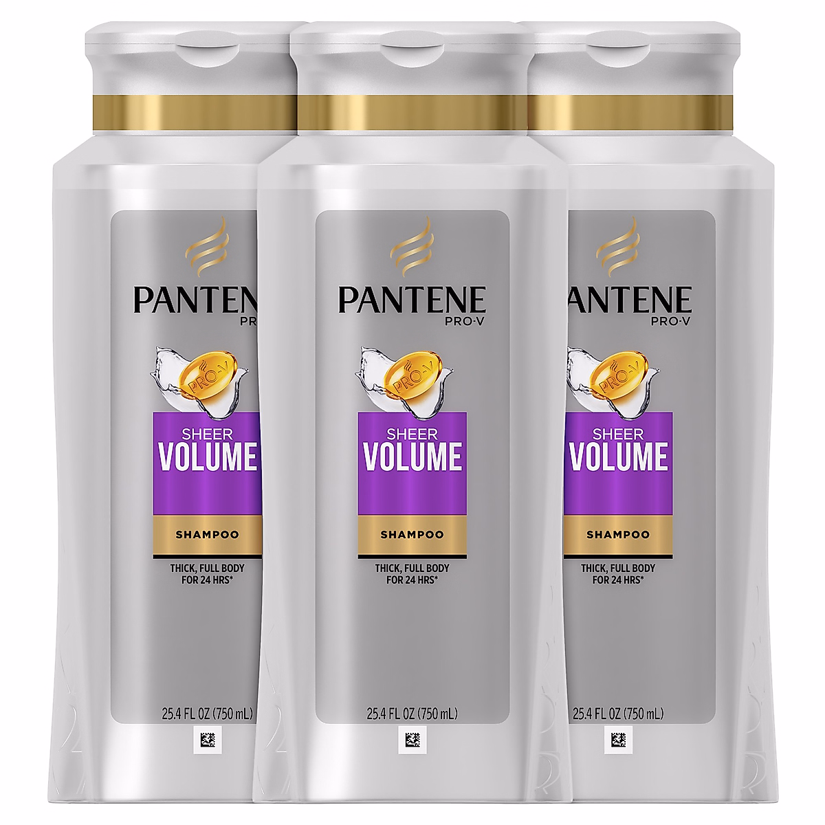 Pantene Pro-V Sheer Volume C, Shampoo, 25.4 FL Oz, Pack of 3