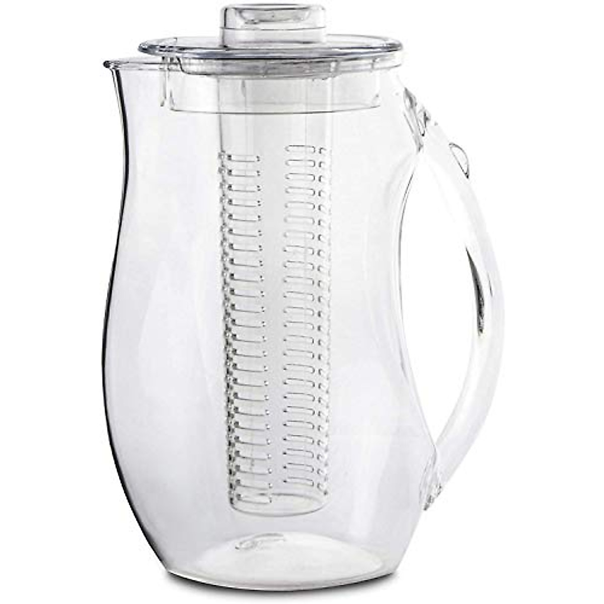 Large Fruit Infuser Water Pitcher (2.9 Quart / 93 Oz) – Shatterproof Acrylic Infusion Jug for Iced Tea, Juice, Beverages, Water, Lemon, Fruit & Herbs – BPA Free