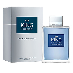 Banderas Antonio Perfumes - King of Seduction - Eau de Toilette Spray for Men - Long Lasting - Masculine, Intense and Energetic Fragrance - Bergamot, Apple and Amber notes - 6.8 Fl Oz