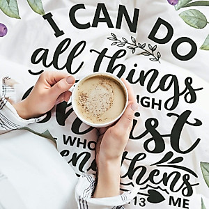 ARTBLANKET Bible Verse I Can Do All Things Bedding Duvet Cover 3 Piece Set King 104 x 90in Ultra Soft and Breathable(1 Comforter Cover + 2 Pillow Shams)