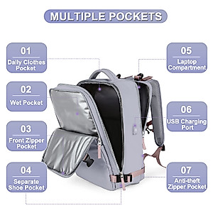 Travel Backpack For Women Airline Approved Carry On Backpack Flight Approved Waterproof Sports Luggage Backpack Casual Daypack Small Hiking Backpack