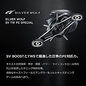Daiwa Bait Reel 22, Silver Wolf SV TW 1000XH, PE Special (2022 Model)
