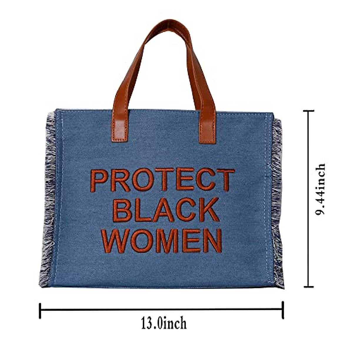 Women Tassel denim Protect Black Women Purse and Handbag Ladies cowboy Top Handle Crossbody Satchel Shoulder Tote bag (blue)