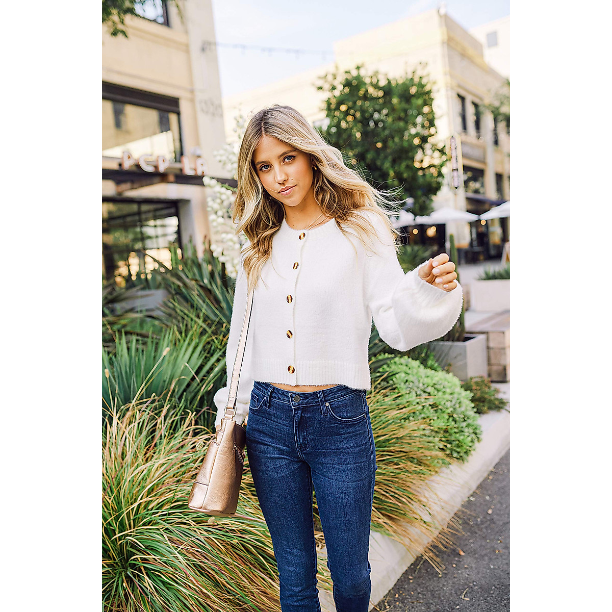 FashionPuzzle Triple Zipper Pocket Medium Crossbody Bag (Navy)