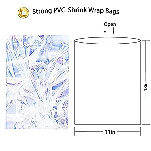 LZAOA Shrink Wrap Bags,50Pcs 10x16Inches Sneaker Heat Shrink for Basketball shoe Collector,Gift,Candles Movie DVDs/CDs Jars Bottles and DIY Crafts