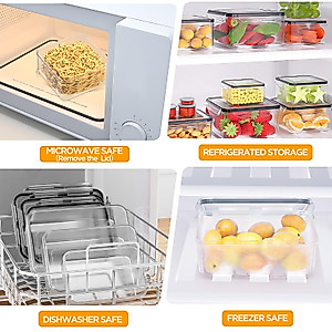20 PACK Food Storage Containers with Lids Airtight, Larger Leakproof Plastic Meal Prep Containers Stackable Reusable for Kitchen Organization storage with Labels & Pen, BPA-Free, Microwave Safe