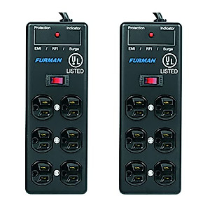 Furman SS6B 6 Plug Surge Protector (2 -Pack)