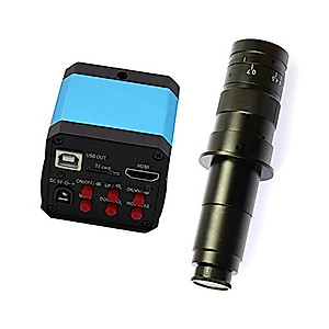 HAYEAR Full Set 14MP Industrial Digital Microscope Camera HDMI USB Outputs+180X C-Mount Lens+8" HD LCD Monitor+60 LED Illumination Light Lamp