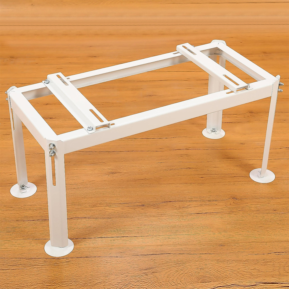 HECASA Ground Stand Compatible with Most Mini Split Air Conditioner Heat Pump Powder Coated Steel Adjustable to Support Mini Split Systems Between 9000 BTU and 12000 BTU