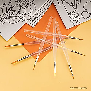 Royal & Langnickel RSET-9158 Royal Zip N' Close Gold Taklon Clear Acrylic Handle Detail Brush Set, 10.5 x 3.9 x 0.5, Multicolor, 7-Piece