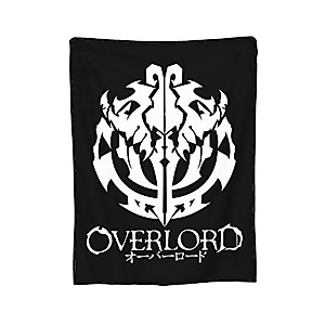 MELLYD Overlord Ainz Ooal Gown Anime 3D Pattern Flannel Fleece Throw Blanket for Sofa Couch