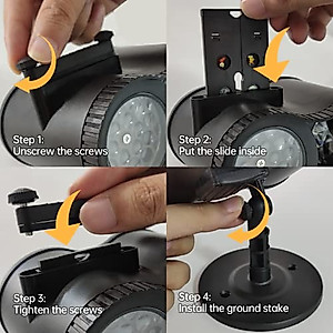 Halloween Christmas Projector Lights Outdoor 2-in-1 Waterproof Ocean Wave Projector Lights 26 HD Effects 3D Pattern & Ocean Wave with RF Remote Control for Xmas Thanksgiving Holiday Party Garden Decor