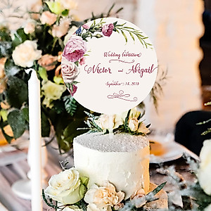 2 Pieces 5 Inch Round Acrylic Cake Toppers Round Clear Cake Topper Blanks DIY Birthday Cake Topper for Personalized Custom Wedding, Birthday Festival Party Cake Decorations