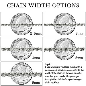 HolyFast Twist Chain Necklace - Stainless Steel Rope Jewelry for Men & Women