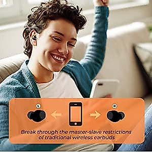 Wireless Earbuds Bluetooth Headphones, G10 Game Mode Bluetooth Earbuds, IPX8 Waterproof Sport Wireless Headphones Earphone, USB-C Charging/36H Playtime/Precise Touch Control/Twin&Mono Mode