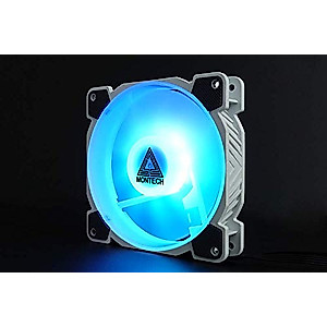 Montech Z3 PRO Addressable RGB 120mm Fan, 3 Pack with Lighting Controller, PWM Control for Computer Case, ARGB Remote Controller, Programmable Lighting Effects, White Fan Frame