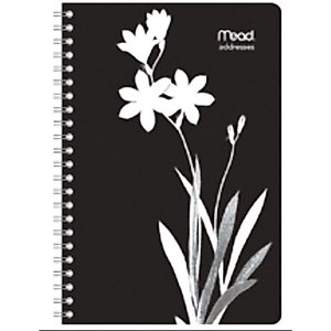 Mead Products TL420210 Floral Silhouette Address Book