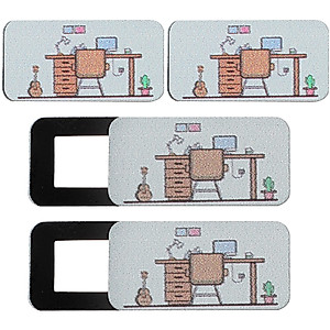Mobestech 4pcs Camera Privacy Cover Computers Laptops Computer Laptop Computer Camera Cover Slide Camera Covers for Laptops Webcam Cover Slide Abs Tablet Cell Phone Slider