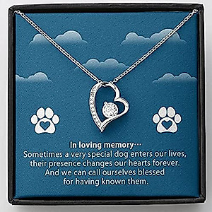In loving memory necklace, Forever Love Necklace, Sending love and kicks from the Bump, Mother's Day For Woman Necklace, Birthday, Christmas Sometimes a very special dog enters our lives