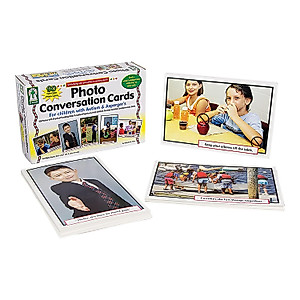 Photo Conversation Cards—Social Emotional Flash Cards For Children With Autism and Aspergers, Behavioral and Communication Skills Practice, Educational Games for Kindergarten+ (90 pc)