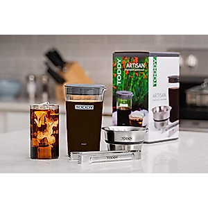 Toddy® Artisan Small Batch Cold Brewer, Stainless Steel, 5.75" L x 5" W x 9.75" T