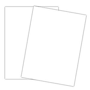 White Cardstock - Thick Paper for School, Arts and Crafts, Invitations, Stationary Printing | 65 lb Card Stock | 8.5 x 11 inch | Medium Weight Cover Stock (176 gsm) 96 Brightness | 50 Sheets Per Pack