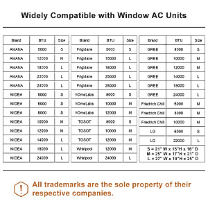 LBG Products Window Air Conditioner Cover 21''Wx15''Hx16''D for Outside AC Unit,Heavy Duty Winter AC Defender,Bottom Covered