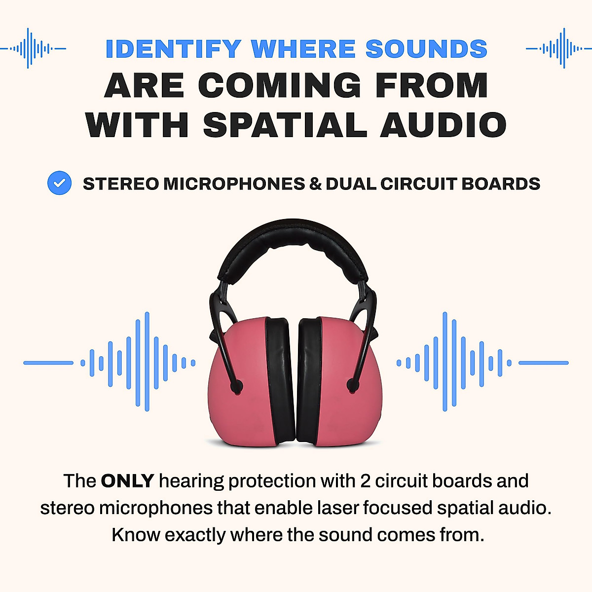 Pro Ears Gold II 30 Electronic Hearing Protection, Military Grade Tactical Ear Muffs, NRR 30 DB, for The Range, Shooting, & Hunting, Pink