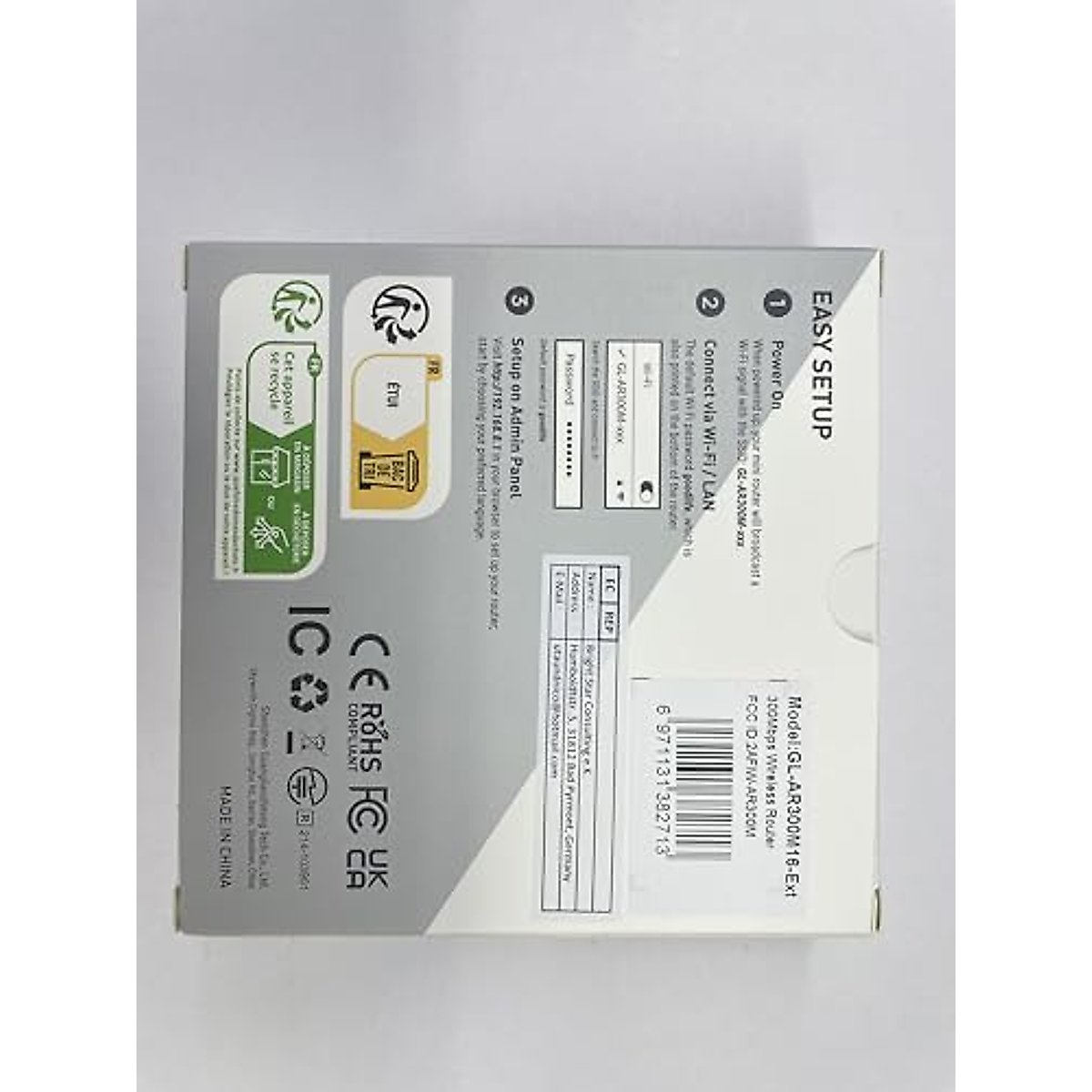 GL.iNet GL-AR300M16-Ext Portable Mini Travel Wireless Pocket Router - WiFi Router/Access Point/Extender/WDS | OpenWrt | 2 x Ethernet Ports | OpenVPN/Wireguard VPN | USB 2.0 Port